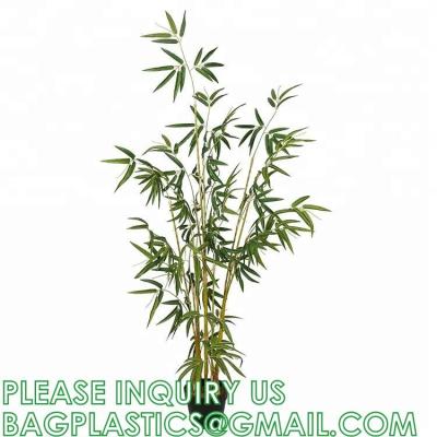 Cina Artificial Bamboo Tree Set of 2, Fake Greenery Plants in Pots for Indoor Outdoor, Beautiful Faux Tree with Leaves in vendita