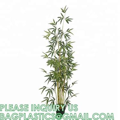 Cina Artificial Bamboo Tree Set of 2, Fake Greenery Plants in Pots for Indoor Outdoor, Beautiful Faux Tree with Leaves in vendita