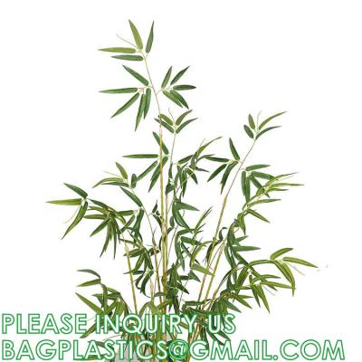 Cina Artificial Bamboo Tree Set of 2, Fake Greenery Plants in Pots for Indoor Outdoor, Beautiful Faux Tree with Leaves in vendita