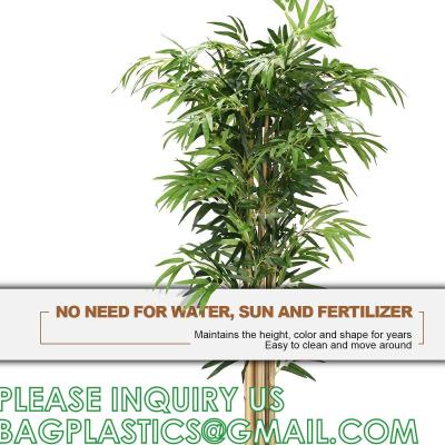 Cina Artificial Bamboo Tree Set of 2, Fake Greenery Plants in Pots for Indoor Outdoor, Beautiful Faux Tree with Leaves in vendita