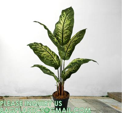 China Artificial Green Dieffenbachia Plant 2 Pack - Faux Indoor Plant Spray - EverGreen Greenery For Home Or Office Decor for sale