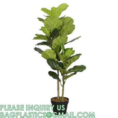 Cina Artificial Fiddle Leaf Fig Tree/Faux Ficus Lyrata for Home Office Decoration, Ships in Silvery Gray Planter in vendita