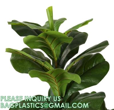Cina Artificial Fiddle Leaf Fig Tree/Faux Ficus Lyrata for Home Office Decoration, Ships in Silvery Gray Planter in vendita