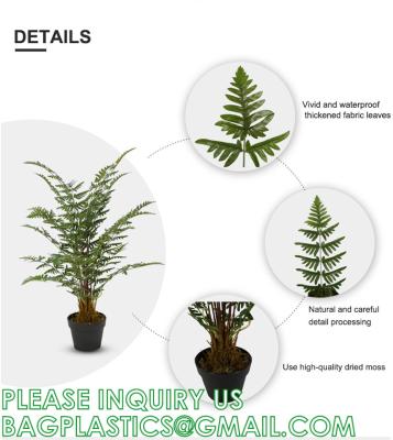 Cina Spinulosa Fern Plants Bushes Fake Shrubs Greenery Plants Faux Fern Snakewood Outdoors UV Resistant Garden Plants in vendita
