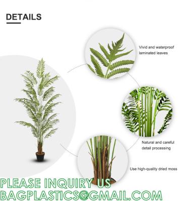 Cina Spinulosa Fern Plants Bushes Fake Shrubs Greenery Plants Faux Fern Snakewood Outdoors UV Resistant Garden Plants in vendita