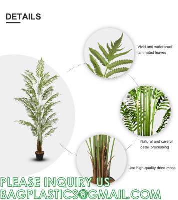 Cina Spinulosa Fern Plants Bushes Fake Shrubs Greenery Plants Faux Fern Snakewood Outdoors UV Resistant Garden Plants in vendita