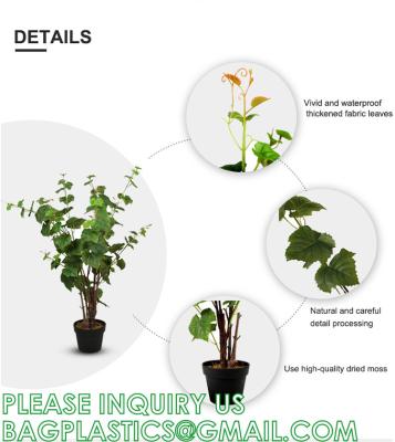 Cina Artificial Greenery Chain Grapes Vines Leaves Foliage Simulation Fruits for Home Room Garden Wedding Garland Outside in vendita