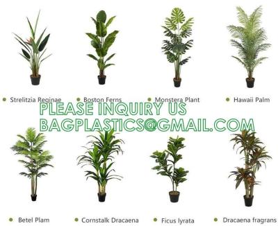 China Artificial Trees for Home Decor Plants Large Artificial Tree Branch Green Leaves Real Touch Fake Papaya Tree for sale