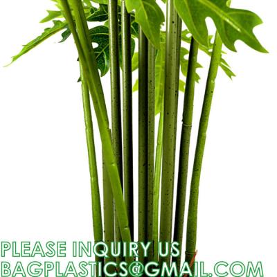 China Artificial Trees for Home Decor Plants Large Artificial Tree Branch Green Leaves Real Touch Fake Papaya Tree for sale