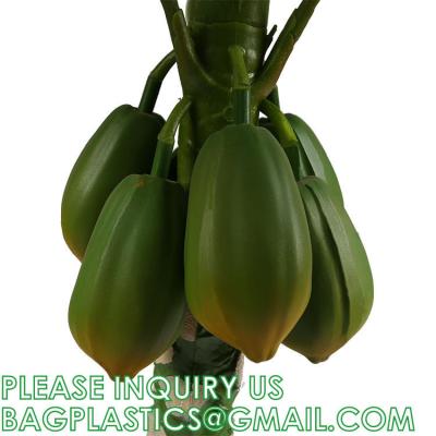 China Artificial Trees for Home Decor Plants Large Artificial Tree Branch Green Leaves Real Touch Fake Papaya Tree for sale