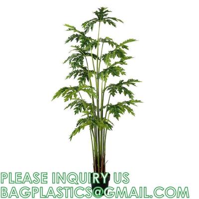 China Artificial Trees for Home Decor Plants Large Artificial Tree Branch Green Leaves Real Touch Fake Papaya Tree for sale