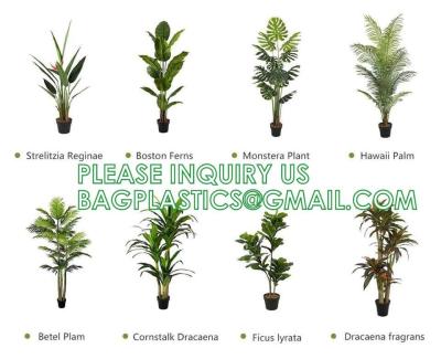 China Artificial Trees for Home Decor Plants Large Artificial Tree Branch Green Leaves Real Touch Fake Papaya Tree for sale