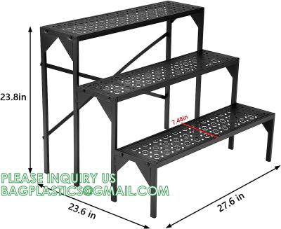Cina Metal Plant Stand Garden Display Shelf Flower Pot Holder Storage Organizer Rack Indoor Home Outdoor Patio Balcony in vendita