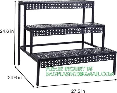 Cina Metal Plant Stand Garden Display Shelf Flower Pot Holder Storage Organizer Rack Indoor Home Outdoor Patio Balcony in vendita