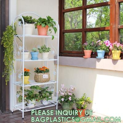 Cina Plant Stand Indoor Outdoor, Plant Shelf Multiple Flower Pot Holder, Metal Wrought Iron Planter Shelf Plant Display in vendita