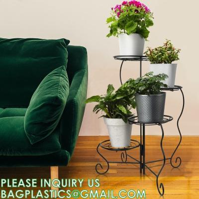 Cina Plant Stand Indoor Outdoor, Plant Shelf Multiple Flower Pot Holder, Metal Wrought Iron Planter Shelf Plant Display in vendita