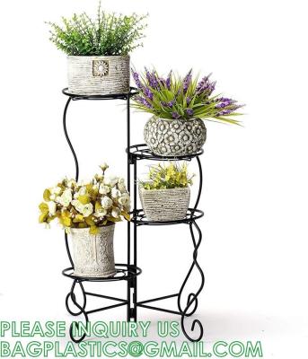 Cina Plant Stand Indoor Outdoor, Plant Shelf Multiple Flower Pot Holder, Metal Wrought Iron Planter Shelf Plant Display in vendita