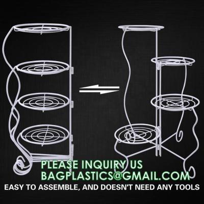 Cina Plant Stand Indoor Outdoor, Plant Shelf Multiple Flower Pot Holder, Metal Wrought Iron Planter Shelf Plant Display in vendita