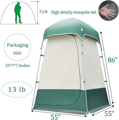 China Shower Shelter – Giant Portable Outdoor Pop UP Camping Shower Tent Enclosure – Changing Room – 2 Rooms – Instant for sale