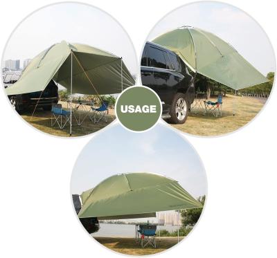 China Waterproof Car Awning Sun Shelter, Portable Auto Canopy Camper Trailer Sun Shade for Camping, SUV, Outdoor, Beach Army for sale