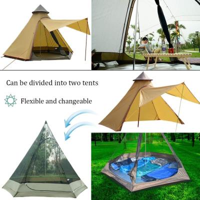 Cina Outdoor Camping Retro Tent, Luxury Glamping Tent Waterproof Canvas Tents for Family Camping Outdoor Hunting Party in vendita