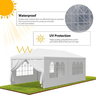 Cina Outdoor Wedding Party Tent Camping Shelter Gazebo Canopy Removable Sidewalls Easy Set Gazebo BBQ Pavilion Canopy in vendita