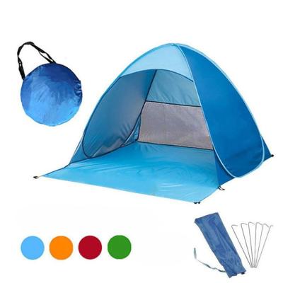 Cina Beach Tent Sun Shelter - Portable Sun Shade Instant Tent for Beach Carrying Bag, Stakes, 6 Sand Pockets, Anti UV in vendita