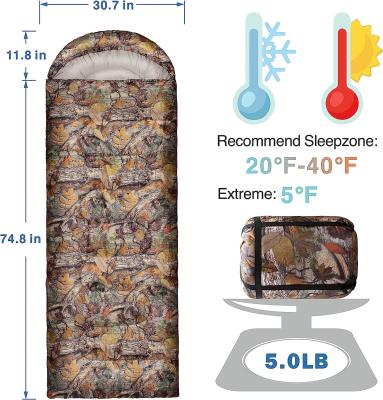 Cina Camouflage Camping Sleeping Bag, Adults & Kids Seasons Warm Cold Weather Hiking Camping Indoor Outdoor Use in vendita