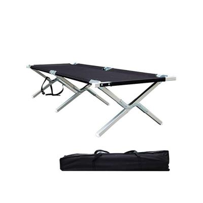 China Folding Metal Bunk Cot Steel Frame Sleep Adjustable Foldable Portable Single Outdoor Camping Bed for sale