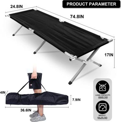 China Folding Metal Bunk Cot Steel Frame Sleep Adjustable Foldable Portable Single Outdoor Camping Bed for sale