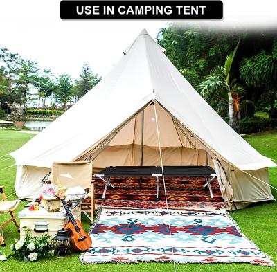 China Folding Metal Bunk Cot Steel Frame Sleep Adjustable Foldable Portable Single Outdoor Camping Bed for sale