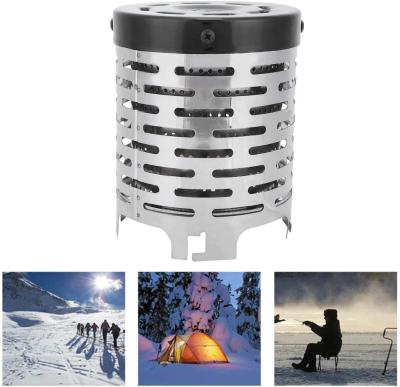 Cina Copertura di campeggio della stufa del riscaldamento di acciaio inossidabile, Mini Heater Warming Stove Cover di campeggio per l'escursione Backpacking all'aperto in vendita