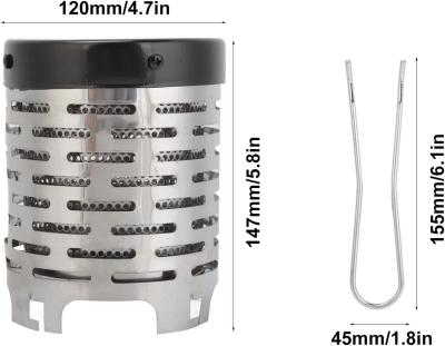 Cina Copertura di campeggio della stufa del riscaldamento di acciaio inossidabile, Mini Heater Warming Stove Cover di campeggio per l'escursione Backpacking all'aperto in vendita