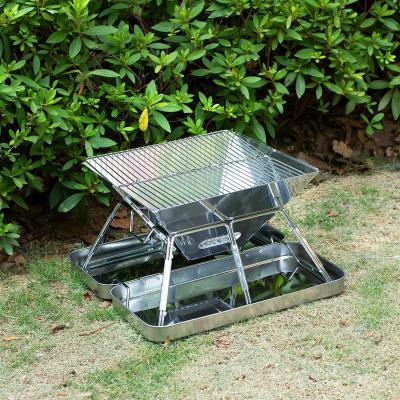 Cina Griglia all'aperto del barbecue del carbone di picnic, griglia portatile del carbone, pozzo di campeggio piegante del fuoco di acciaio inossidabile in vendita