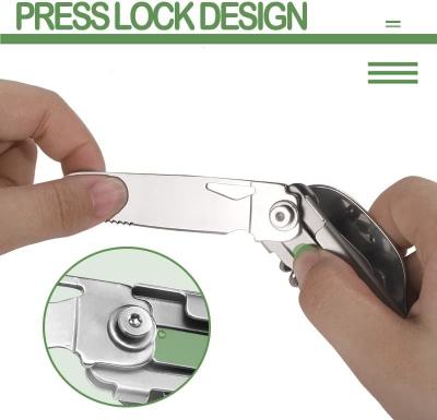 Cina 5-in-1 utensili di campeggio, Multitool con sicurezza che chiude, cucchiaio staccabile di acciaio inossidabile, forcella, coltello, bottiglia della bottiglia in vendita