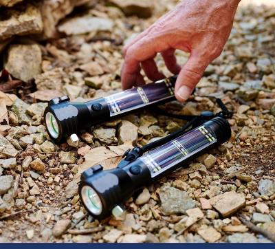 China Solar Power Flashlight, Ultra Bright Flashlight, High Lumens, USB Rechargeable, 5 Modes for Outdoor, Camping for sale