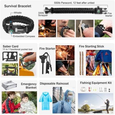 Cina Emergency Survival Kit, First Aid Kit Professional Survival Gear Tool with IFAK Molle System Compatible Bag, Gift in vendita