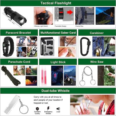 Cina Emergency Survival Kit and First Aid Kit, 142Pcs Professional Survival Gear and Equipment with Molle Pouch in vendita