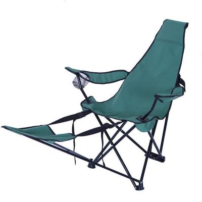 China Comfortable Reclining Folding Armrest Camping Chair High Quality Foldable Fishing Chairs With Footrest Cup Holder for sale