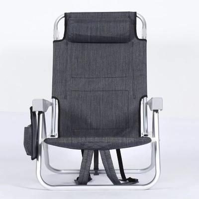 China Lawn Beach Chair, Portable Aluminum Dual-Purpose 5-Position Adjustable Durable Folding Beach Chair for sale