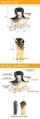 Cina Folding Stool Backpack Insulated Cooler Bag, Collapsible Camping Hunting Fishing Multifunction Chair Front Pocket in vendita