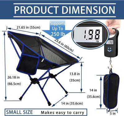 Cina Oxford Quick Open Fishing Camping Folding Moon Chair, Mini Folding Camping Chair For Fishing in vendita