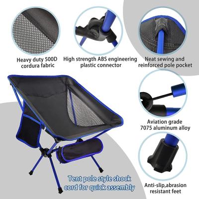 Cina Oxford Quick Open Fishing Camping Folding Moon Chair, Mini Folding Camping Chair For Fishing in vendita