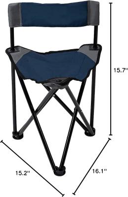 Cina Portable Triangle Camping Fishing Chair, Tripod Stool With Backrest Fishing Camping Chair With Carry Strap in vendita