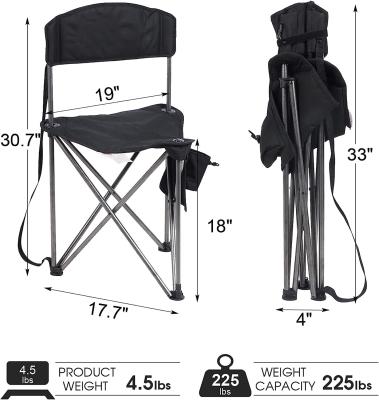 Cina Portable Triangle Camping Fishing Chair, Tripod Stool With Backrest Fishing Camping Chair With Carry Strap in vendita