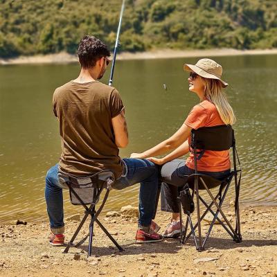 Cina Portable Triangle Camping Fishing Chair, Tripod Stool With Backrest Fishing Camping Chair With Carry Strap in vendita