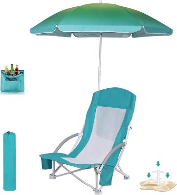 Cina Camping Folding Chair With Umbrella, Recliner Chairs, Beach Chair Adults Camping Chair High Back with Umbrella in vendita