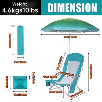 Cina Camping Folding Chair With Umbrella, Recliner Chairs, Beach Chair Adults Camping Chair High Back with Umbrella in vendita