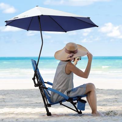 Cina Camping Folding Chair With Umbrella, Recliner Chairs, Beach Chair Adults Camping Chair High Back with Umbrella in vendita