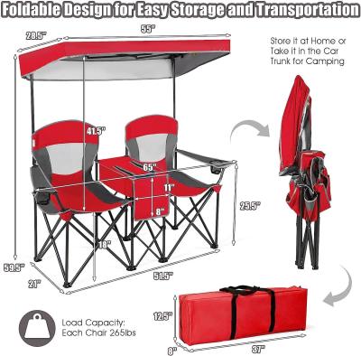 Cina Camping Folding Chair With Umbrella, Recliner Chairs, Beach Chair Adults Camping Chair High Back with Umbrella in vendita